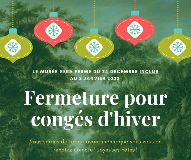 Attention à la fermeture pour congés d’hiver ! - Musée Jeanne d'Aboville